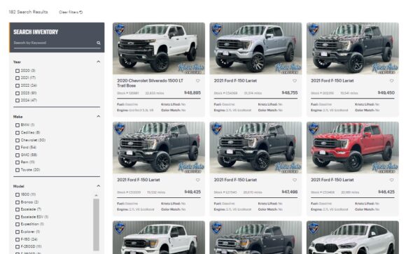 Custom-Lifted Ford Trucks for Sale with Nationwide Delivery | Krietz ...